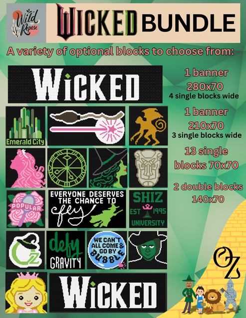Wicked BUNDLE - SC Blocks 70x70 Banner 210x70 and 280x70 – Wild Repose