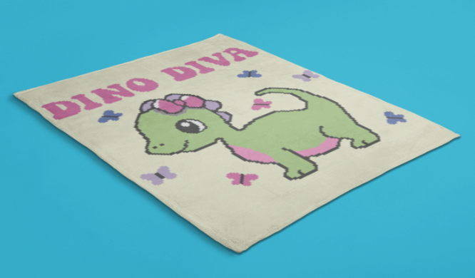 DINO DIVA Crochet Pattern 150x160 – Wild Repose